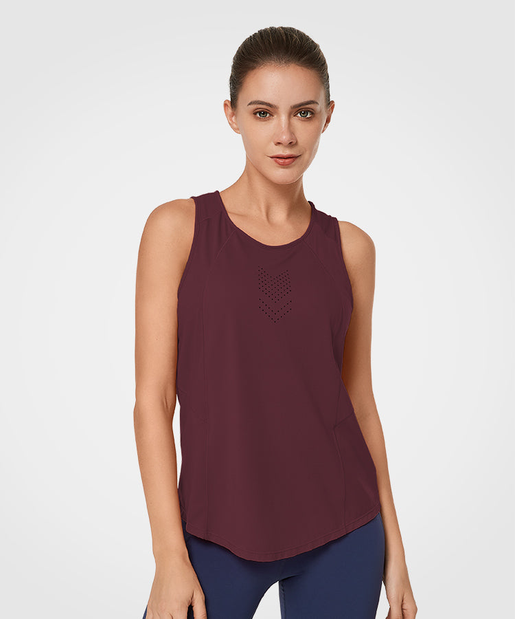 Shift Light Perforated Cut-Out Running Tank | Women's Sports Tank ...