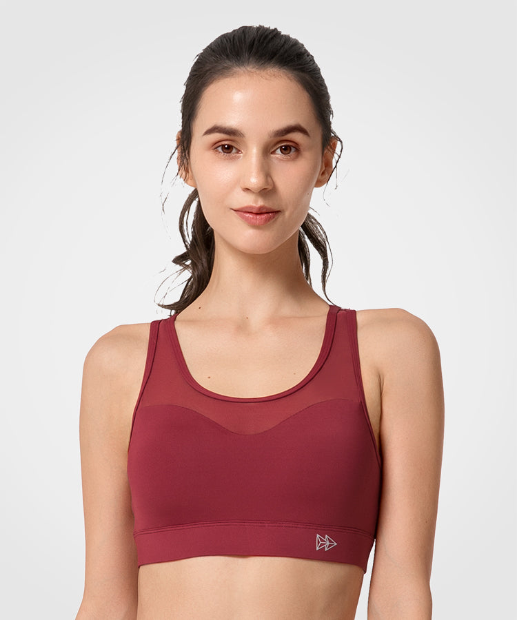 Power Adjustable Racerback Padded Gym Bra | Women's High Support Sport ...