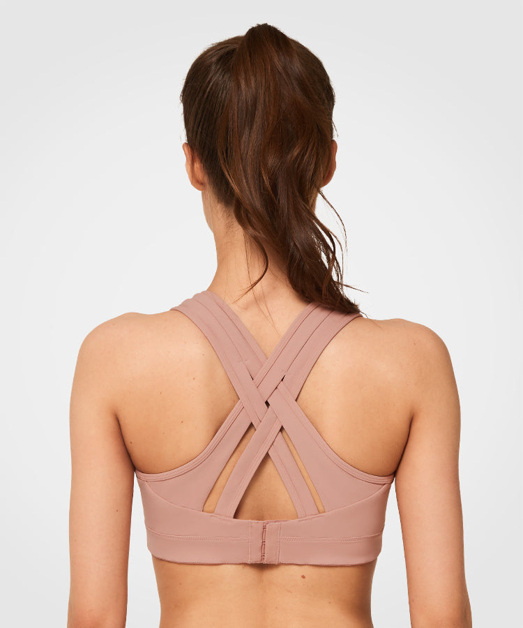 Power Cross Back Padded Running Bra Women s High Support Sports Bra